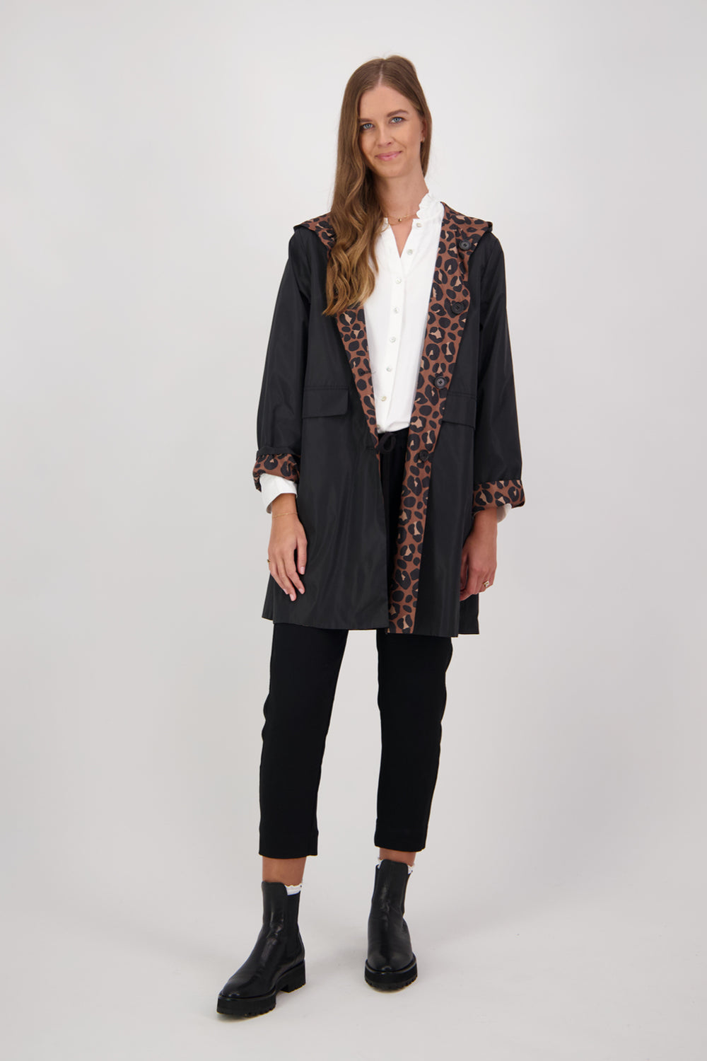 Calder Black Reversible Rain Jacket